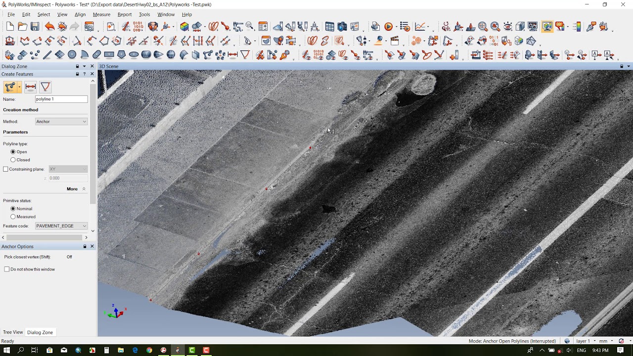 Mobile Mapping System - 3D M Features Extraction / PolyWorks Software ...