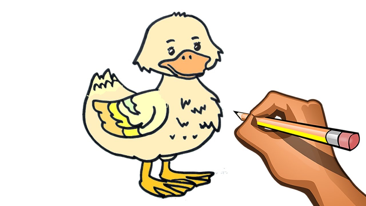 DIBUJANDO LINDO PATITO PASO A PASO / DIBUJO FACIL DE PATITO - YouTube