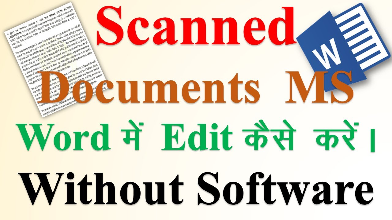 How To Edit Scanned Documents In microsoft word - YouTube