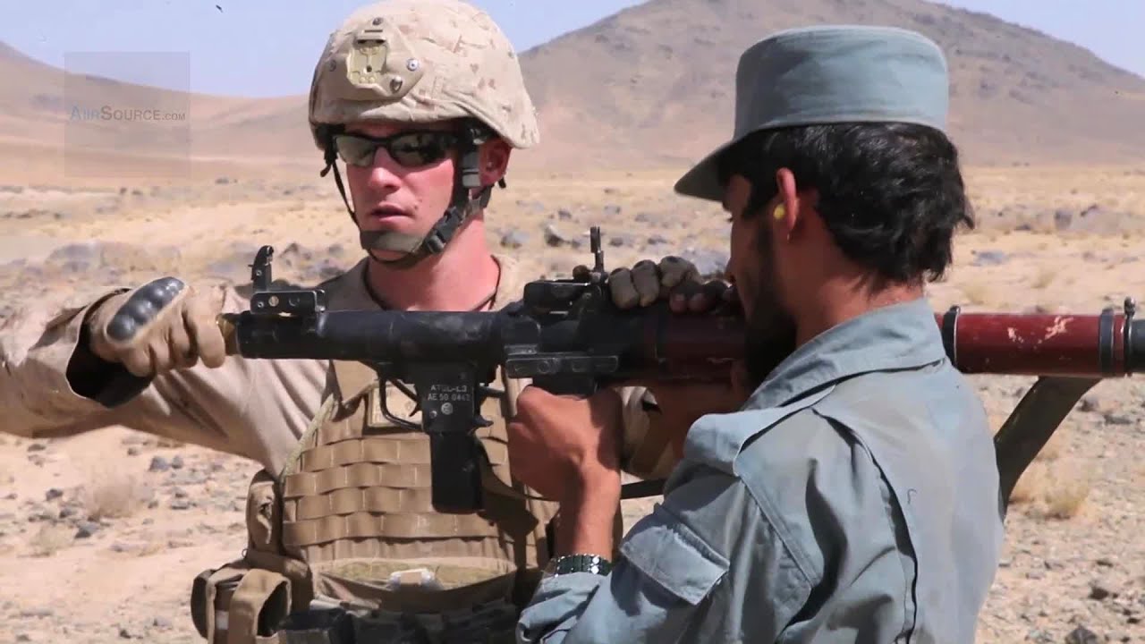 Afghan Uniformed Police Conduct RPG Range Training - YouTube