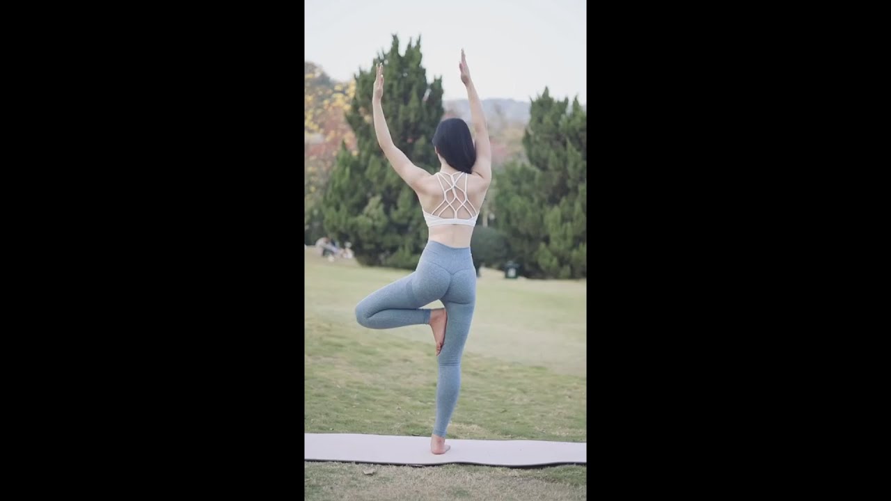 Flexible Yoga Stretching Tree Pose - YouTube
