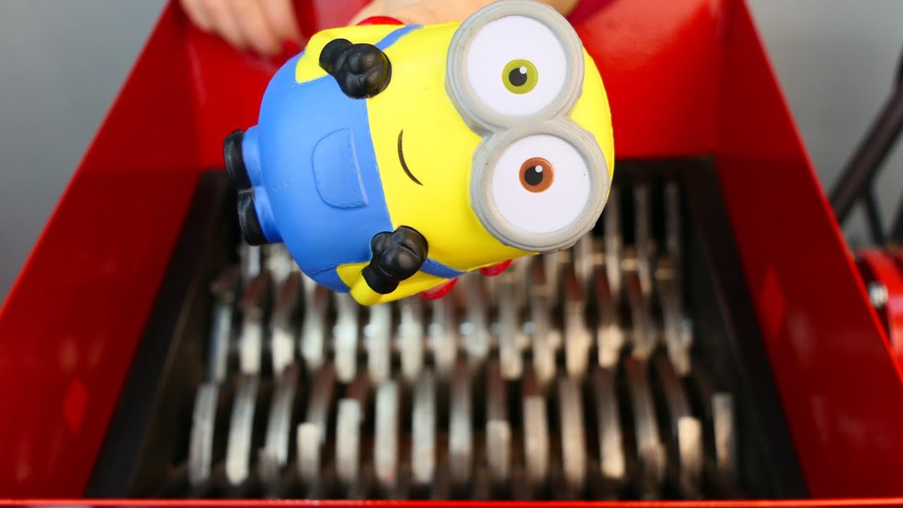 CUTE MINION AND COLORFUL THINGS SHREDDING - YouTube