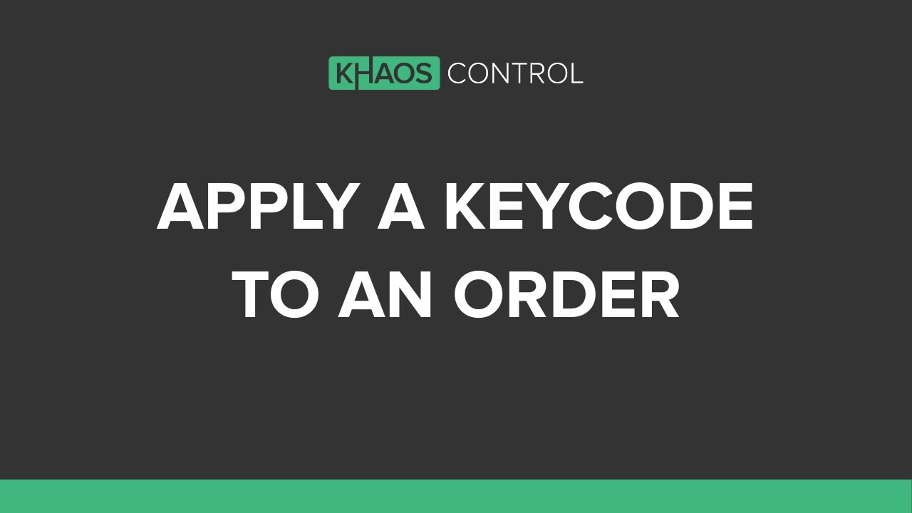 How To Apply a Keycode to a Sales Order - YouTube