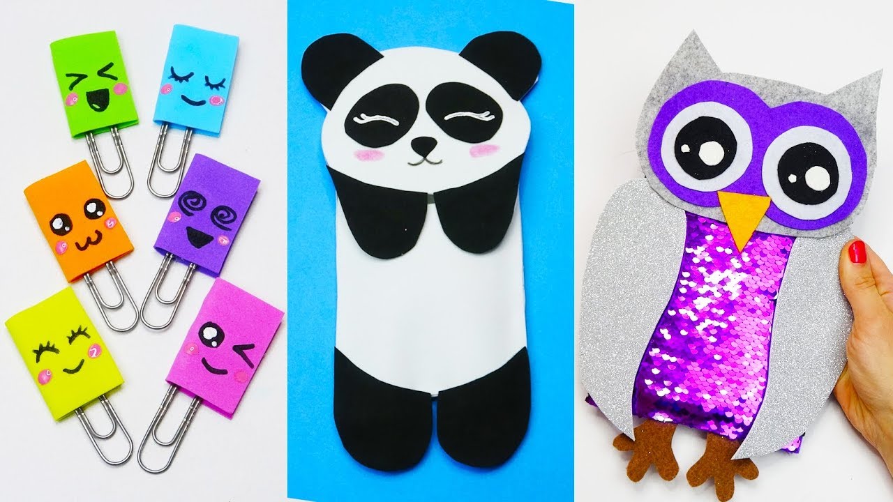 5 Easy DIY School Supplies | DIY Crafts for Back to School - YouTube