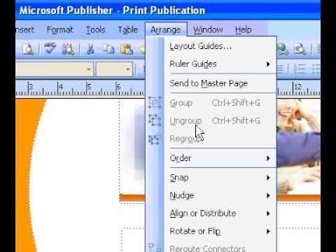 Microsoft Office Publisher 2003 Align an object using rotate or flip ...