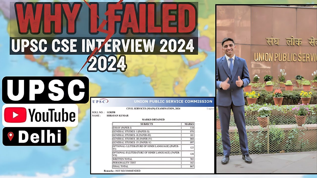 😭UPSC Result 2024: Why I Failed? My Marksheet, Strategy & Comeback Plan ...