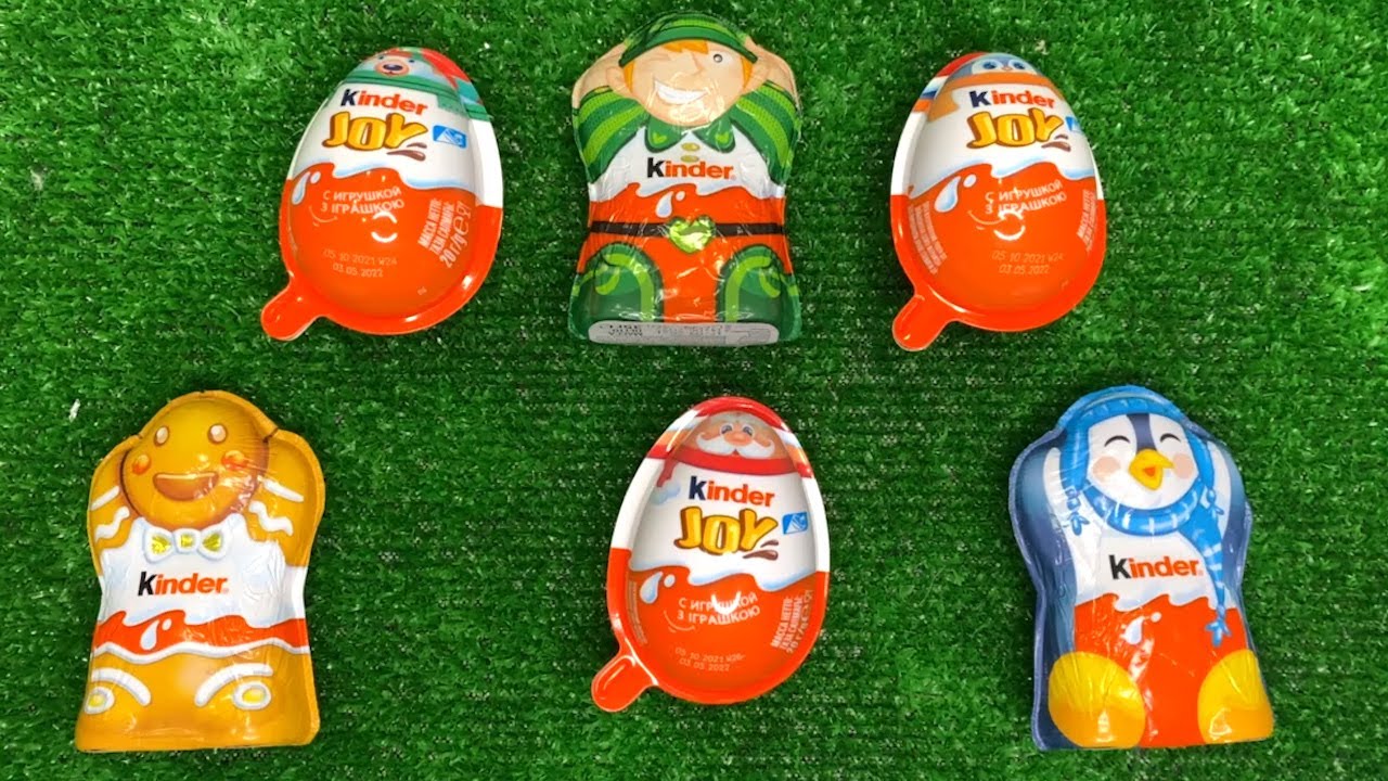 New! Kinder Joy Surprise Eggs Unboxing! Christmas Kinder Joy toys HAPPY ...