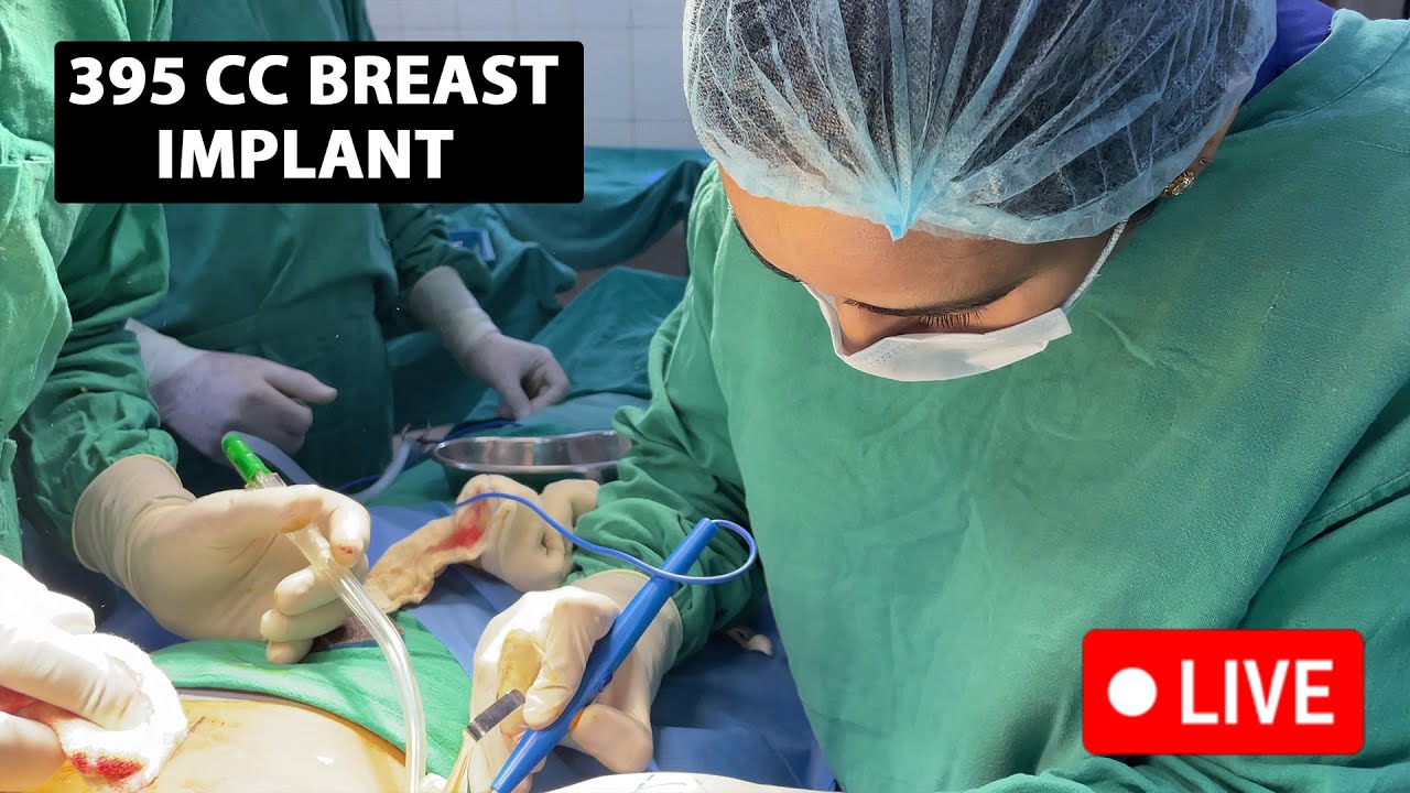 Breast implant surgery | 395 CC Live #breastimplantsurgery #drshalupunj ...