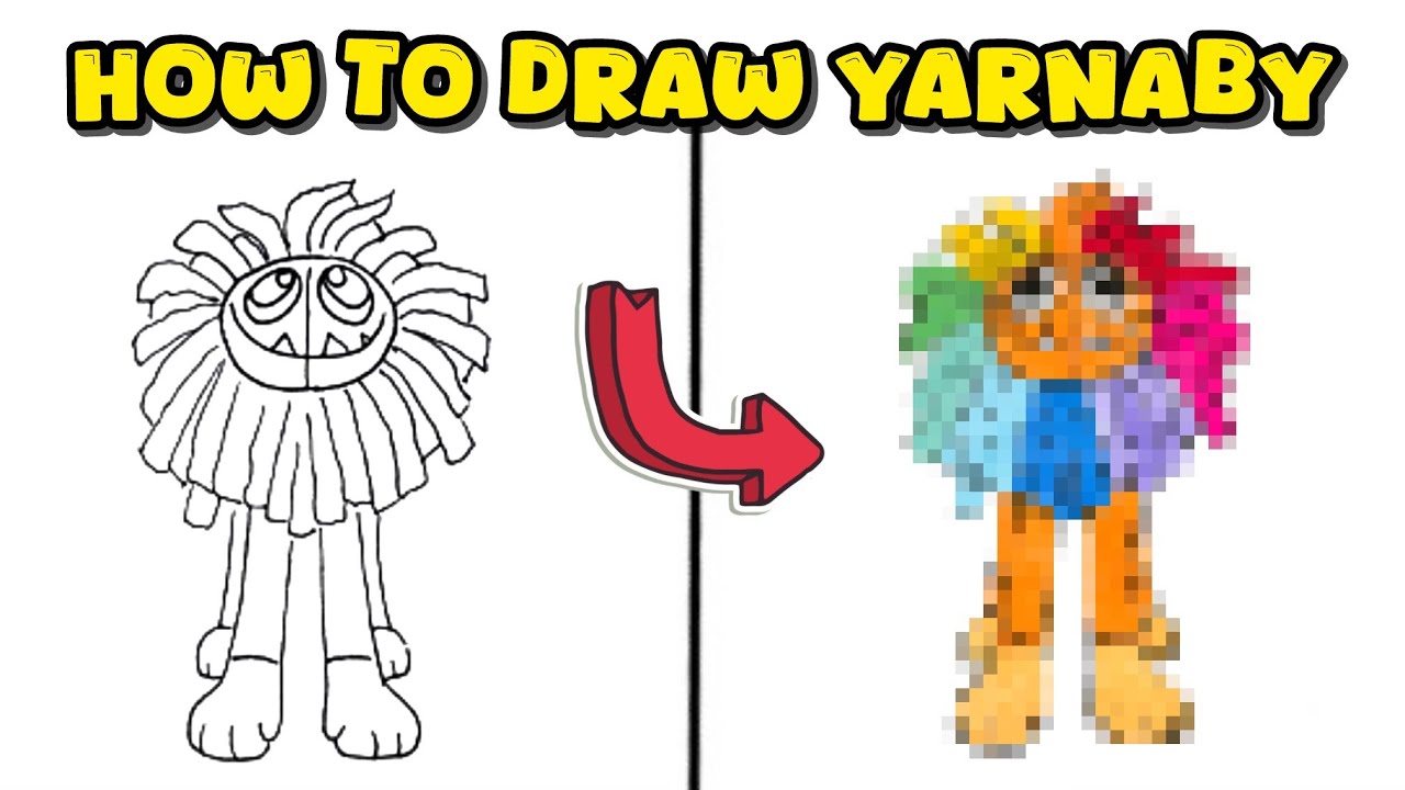 How to Draw Yarnaby from Poppy Playtime – Colorful Game Character Art ...