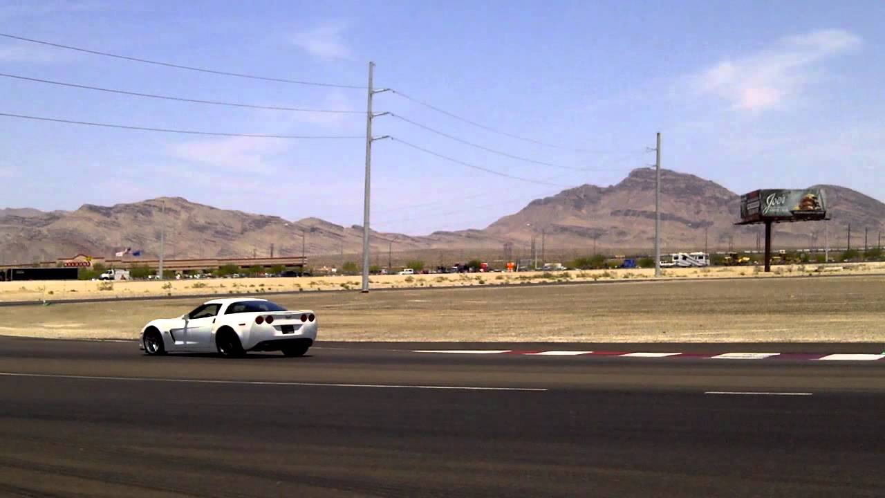 Drifting Corvette Z06 At Exotics Racing Experience Las Vegas - YouTube