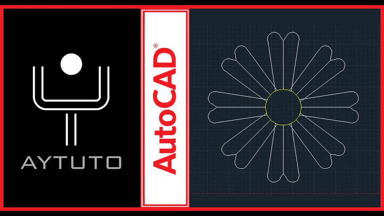 Crear una matriz circular en AUTOCAD - YouTube