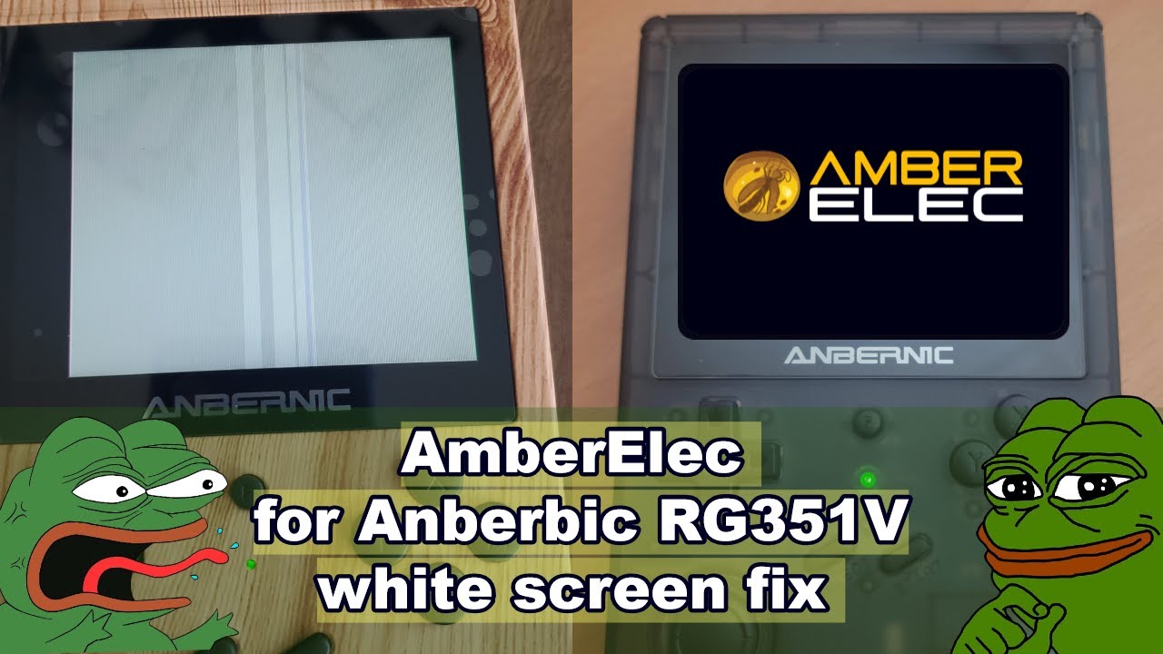 Anbernic RG351V AmberElec white screen FIX (works with ArkOs too) - YouTube