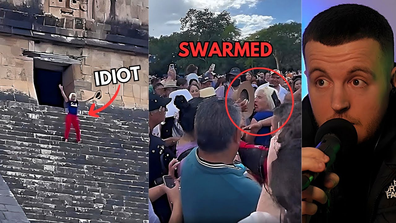 Disrespectful Woman Climbs Ancient Pyramid Then Gets Attacked By Angry ...