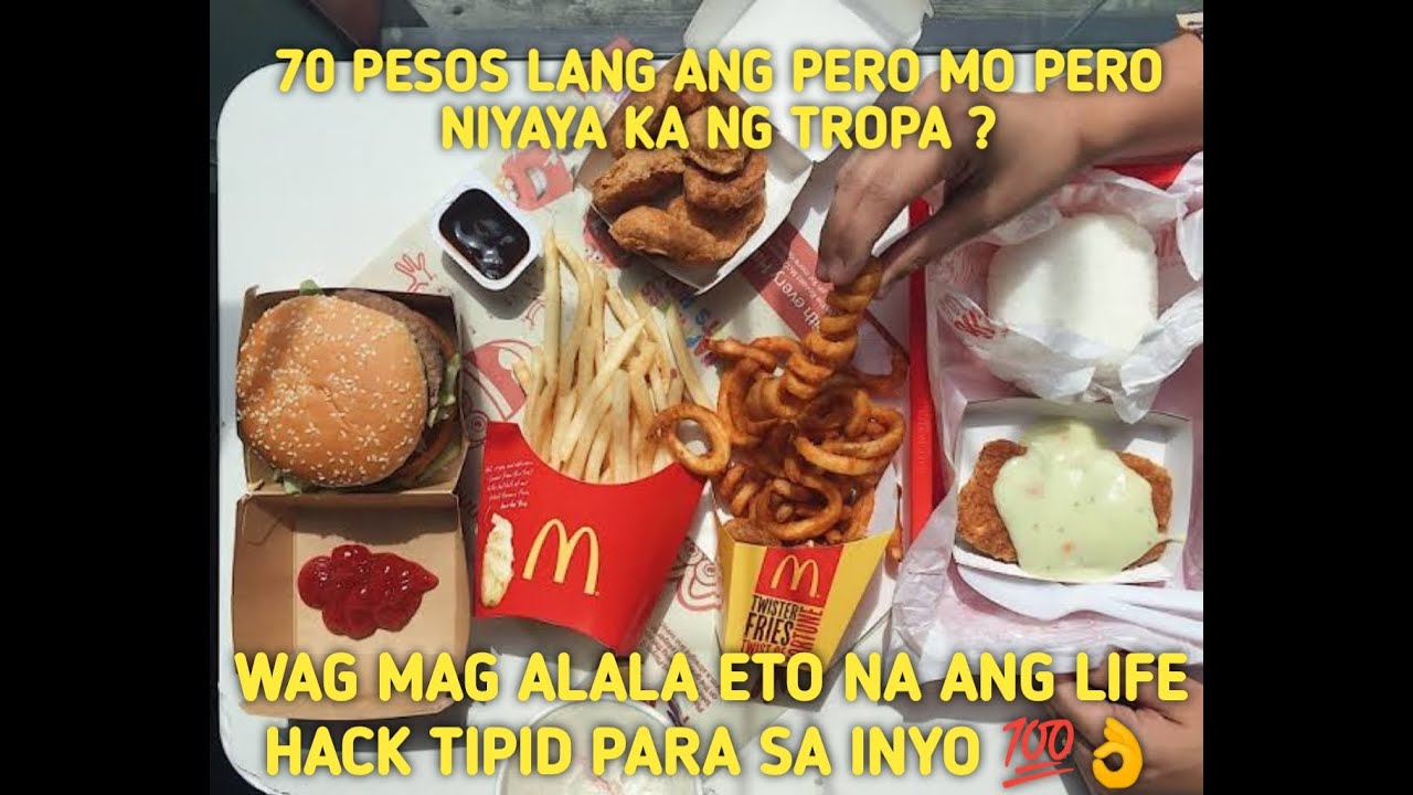 MCDO TIPID LIFE HACK FOR ONLY 70 PESOS 😲 - YouTube