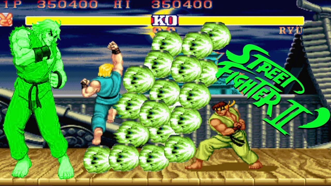 4K 60FPS STREET FIGHTER ii (SUPER GREEN) CHAMPION EDITION KEN ...