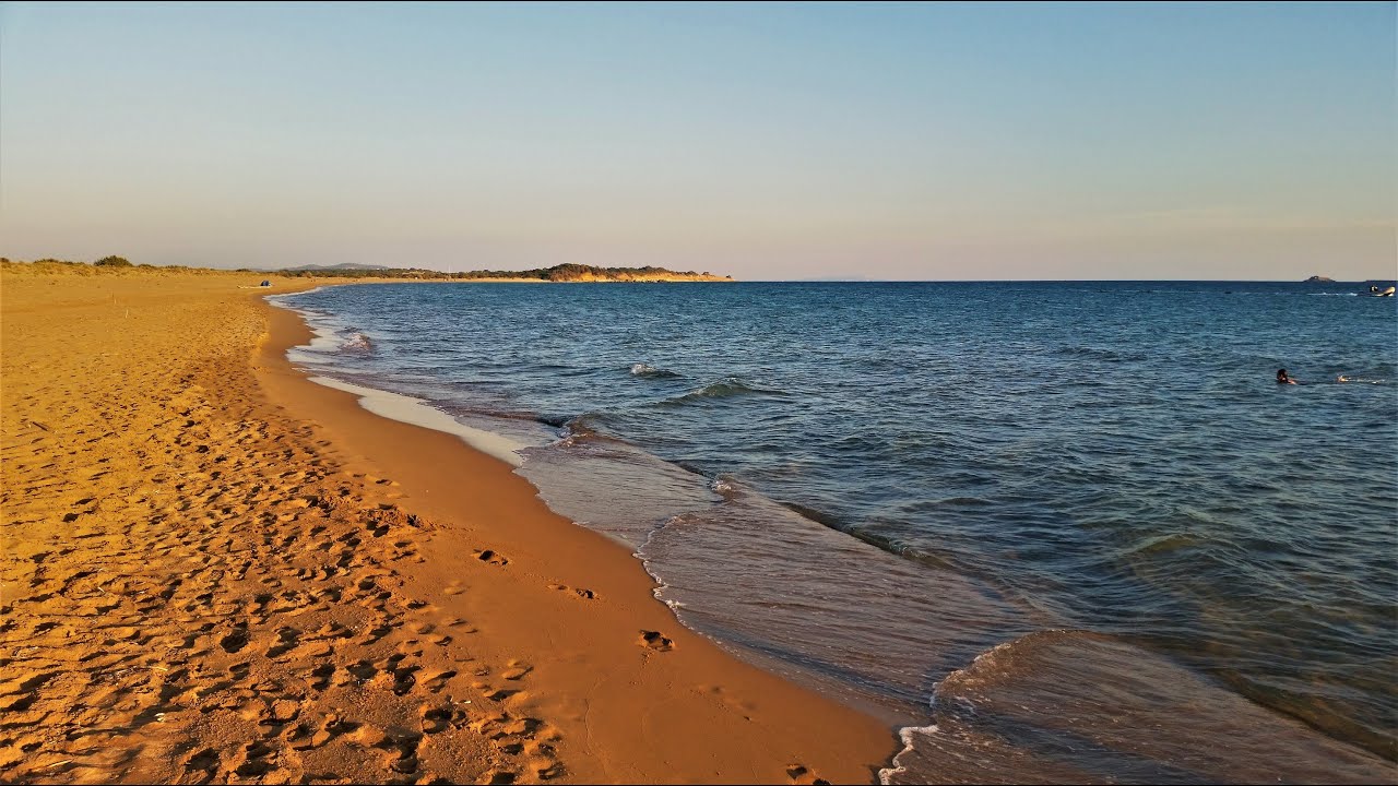 Chalikounas Παραλία | Halikounas Beach | Korission Lake [4K UHD] Strand ...
