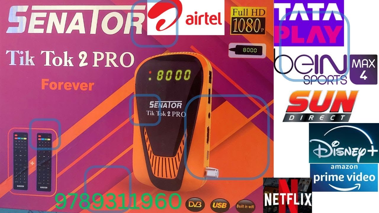 SENATOR TIK TOK 2 PRO FOREVER FULL HD SATELLITE RECIVER MOVIES SERIES ...
