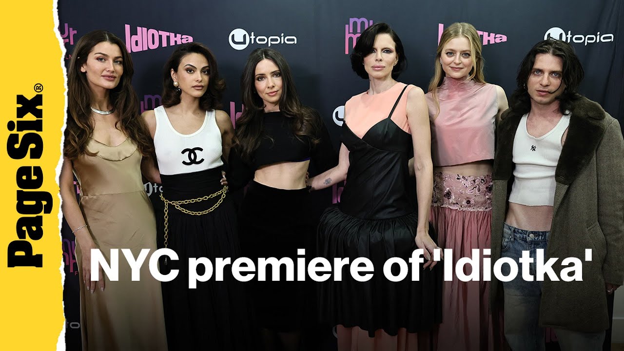 Julia Fox, Camila Mendes and more at NYC premiere of 'Idiotka' - YouTube