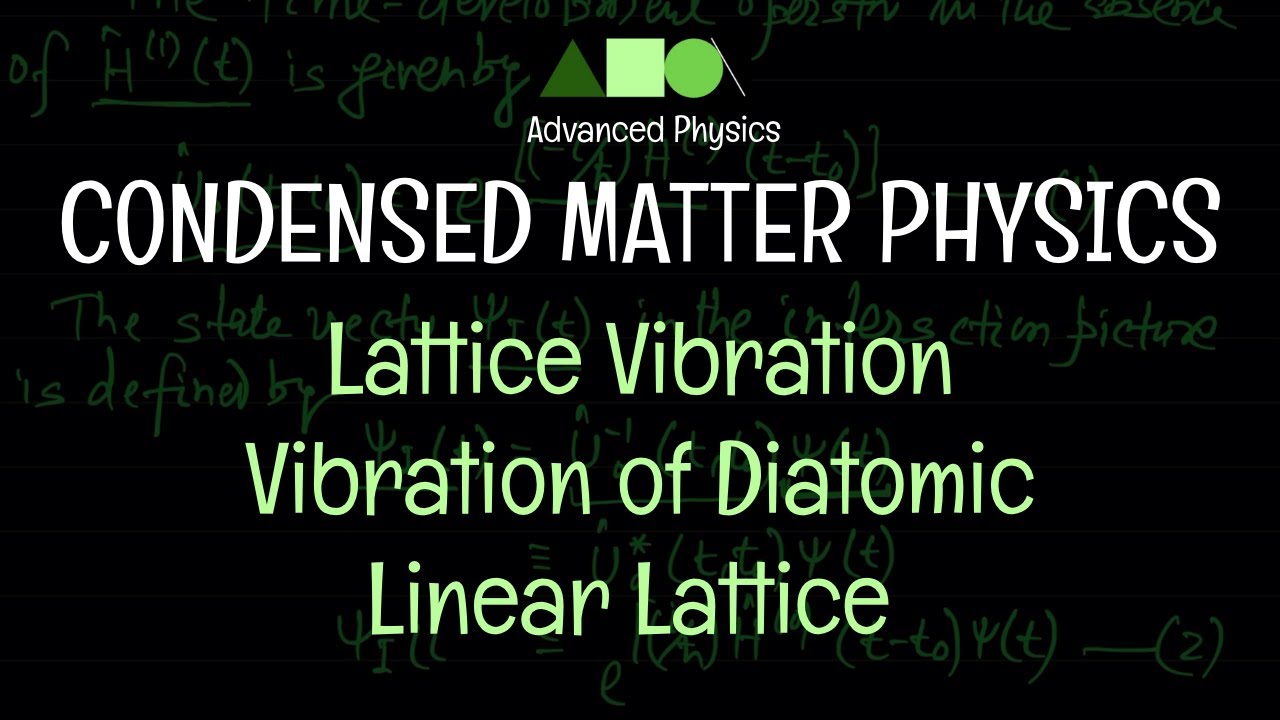 Condensed Matter Physics - Lattice Vibration : Vibration of Diatomic ...