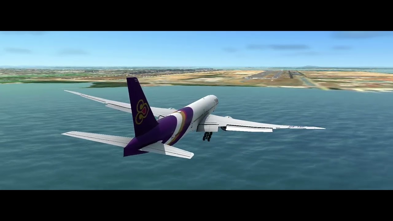 Emergency Landing B777 Thai airlines singapore INTL Rudder and Gear ...