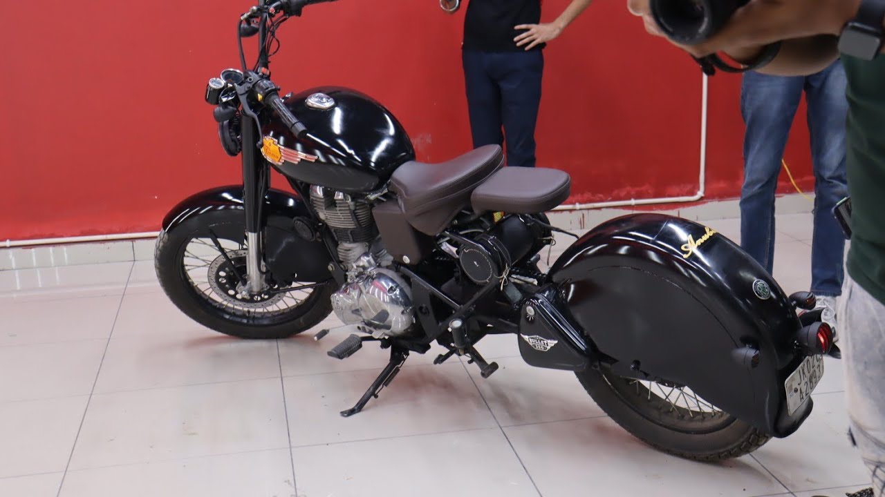 INDIA’s 🇮🇳1st MODIFIED ROYAL ENFIELD ELECTRA WITH EXTENDED SWING ARM ...