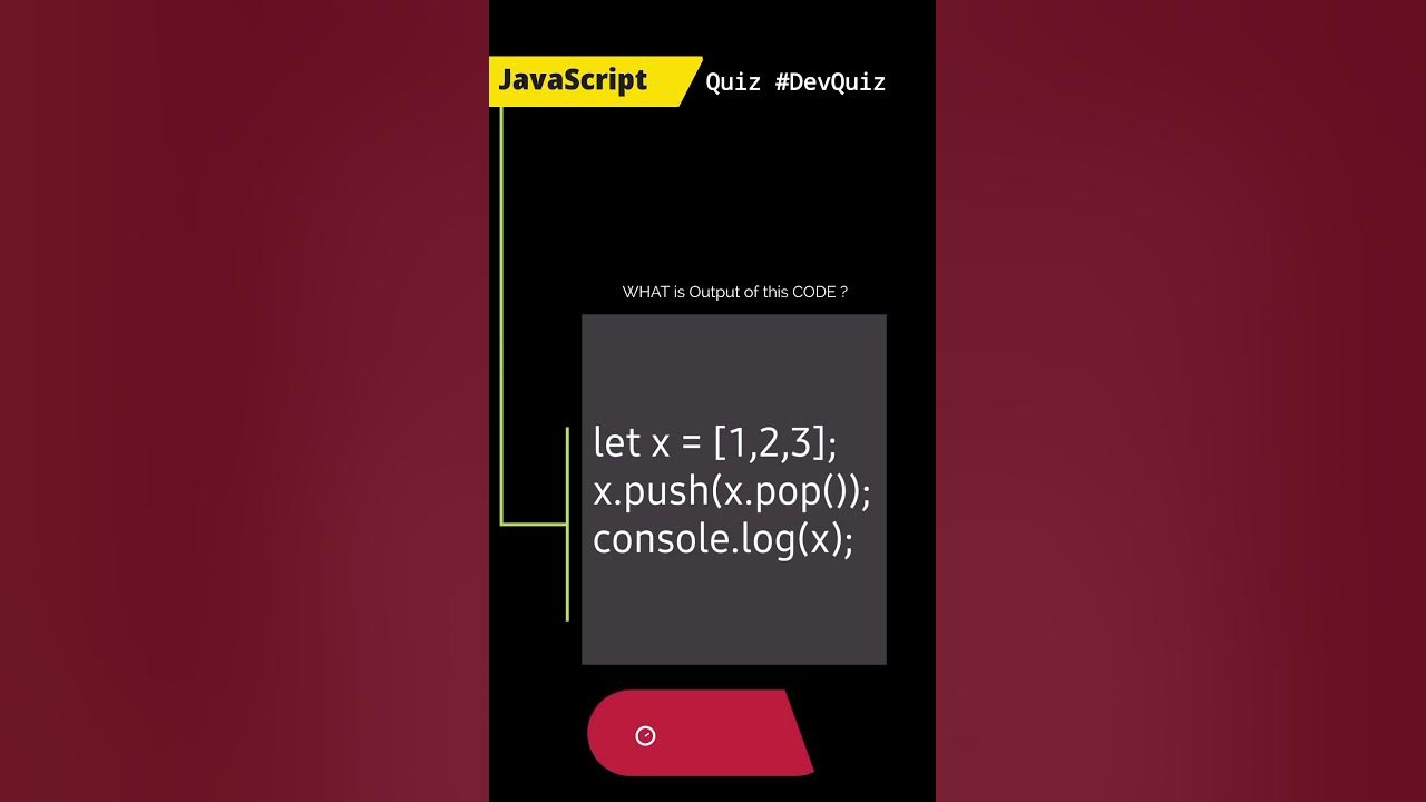 Javascript Quiz Question 01 Devquiz Youtube