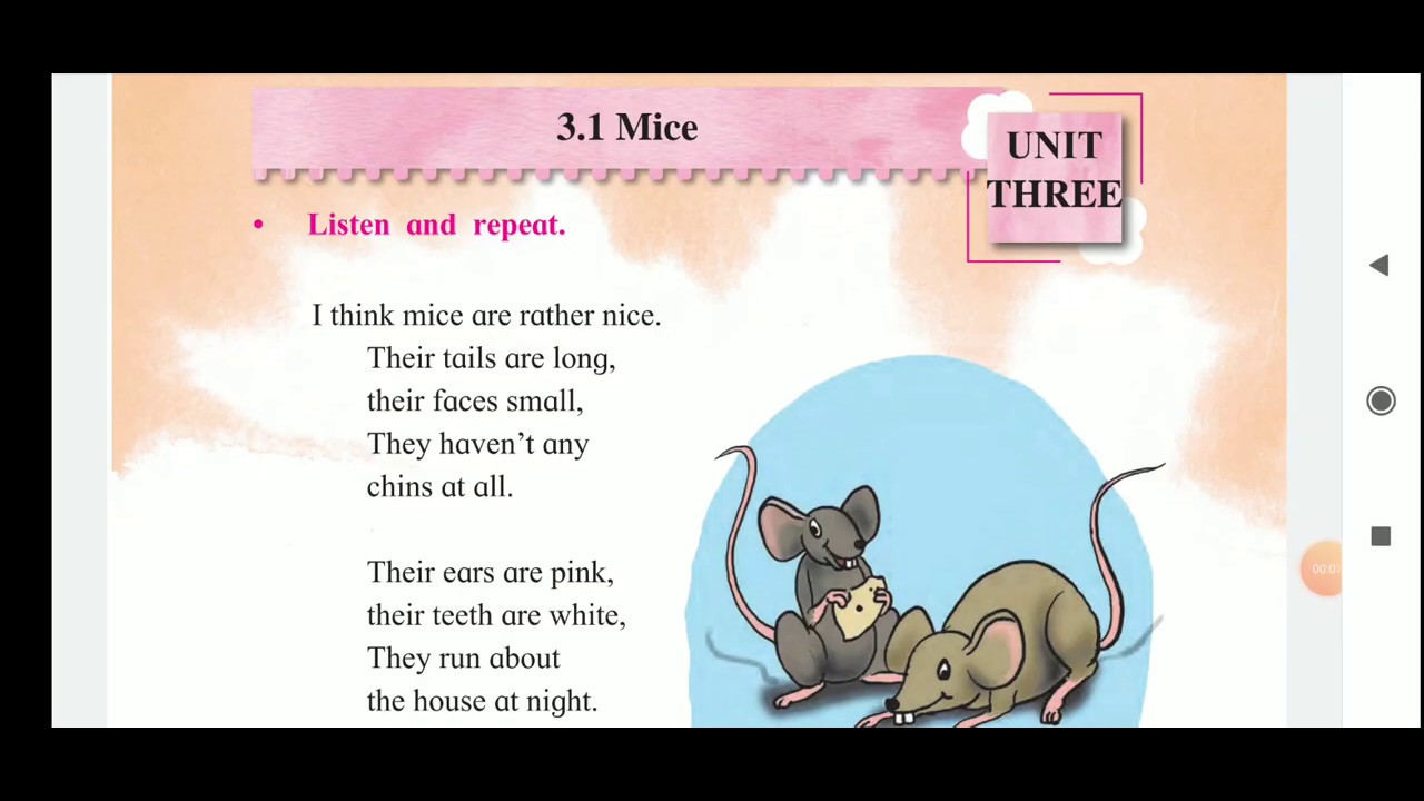 "MICE" lesson 3.1 class 2 English maharastra board - YouTube