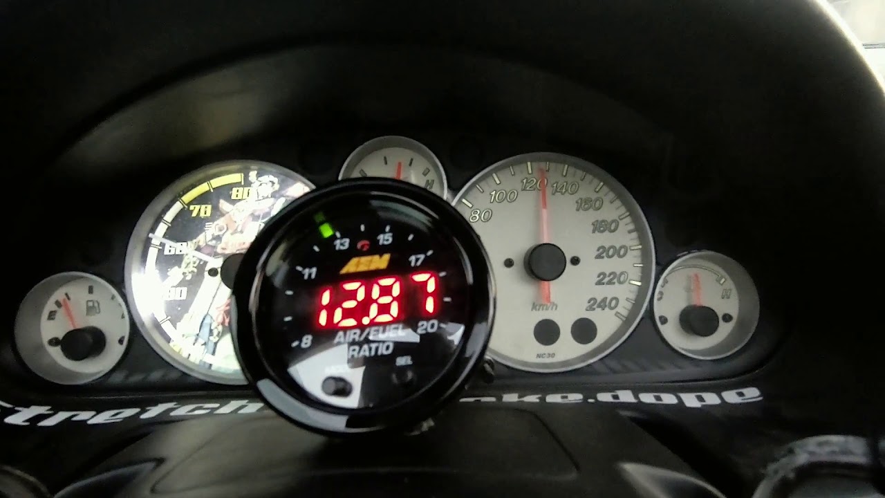 MS3 mini | mx5 mk2.5 stock 1.8 vvt launch and flat teaser - YouTube