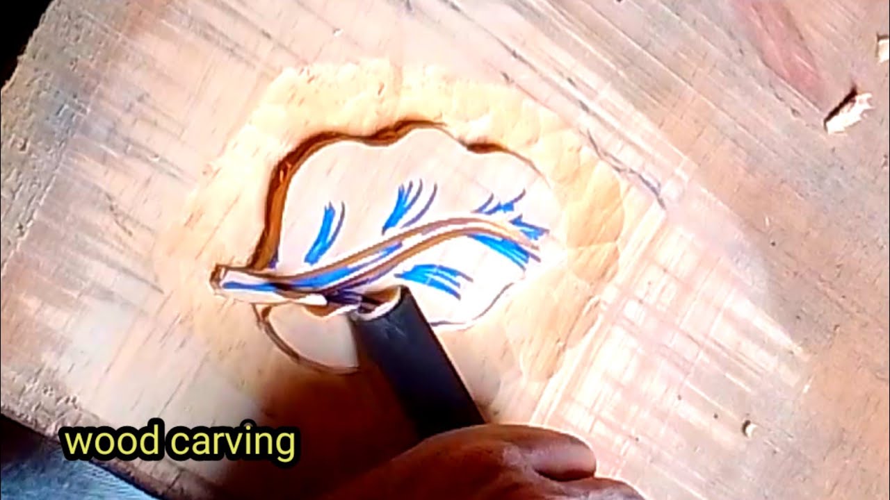 just for beginners, leaf motif carving#carving #woodcarving #art - YouTube