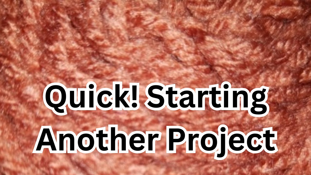 Quick! Starting Another Project - YouTube