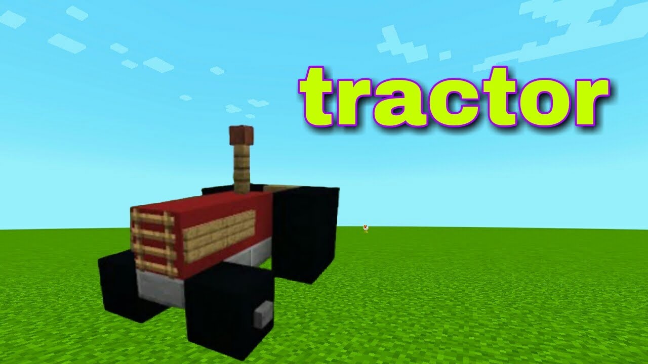 how to make a tractor in minecraft - YouTube