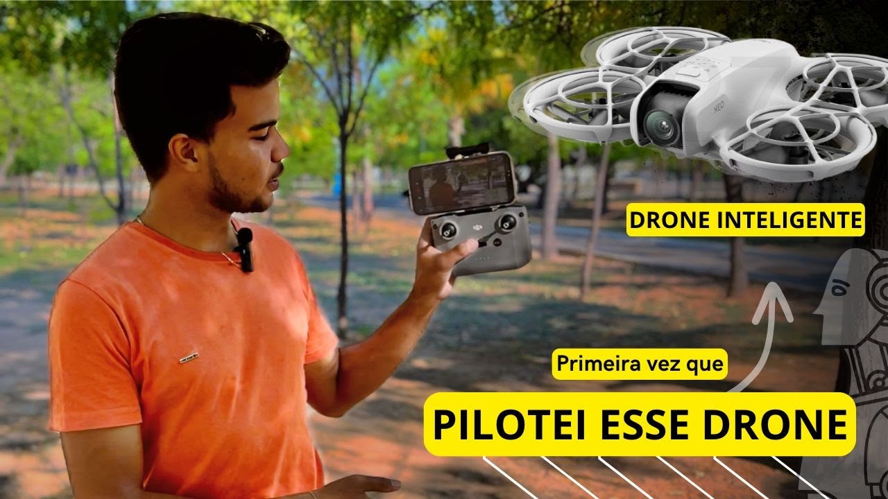 PILOTEI UM DRONE SUPER INTELIGENTE😱 - PRIMEIRA VEZ! (DJI NEO) - YouTube