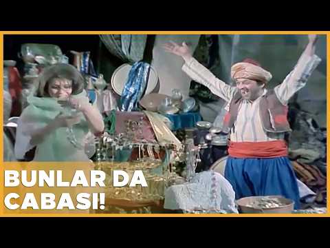 Ali Baba ve Kırk Haramiler Türk Filmi | Ali Baba Kırk Haramiler'in Mallarını Patlatıyor!