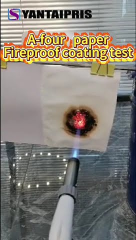 A four paper Fireproof coating test#fireproof - YouTube