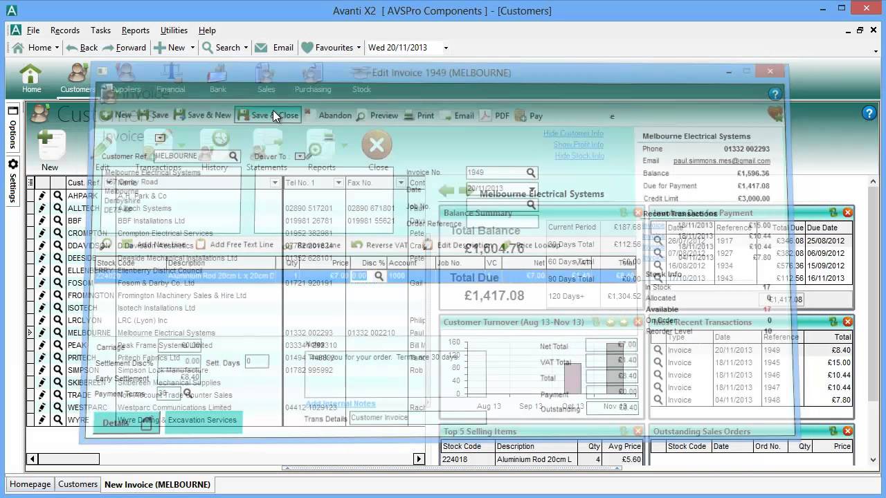 Avanti - "Last Price" Pricing Option - Small Business Accounts Software ...