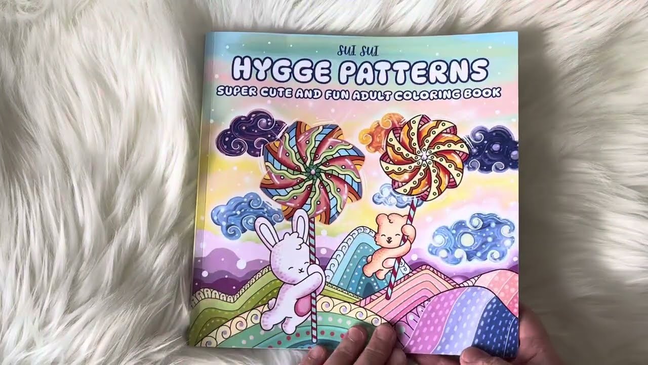Hygge Patterns Coloring Book | Sui Sui | Flip Through & Completed Page ...