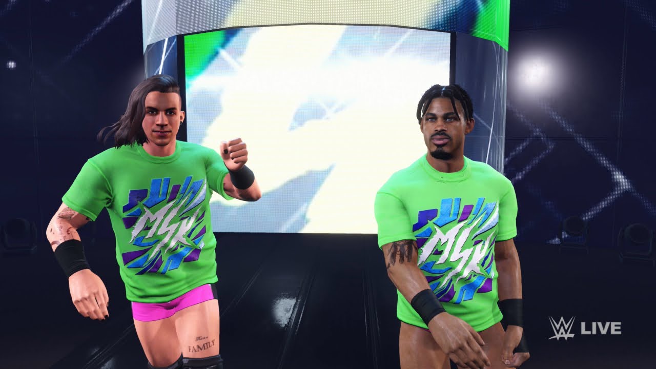 WWE 2K22 Nash Carter & Wes Lee (MSK) Entrance, Signatures, Finishers ...