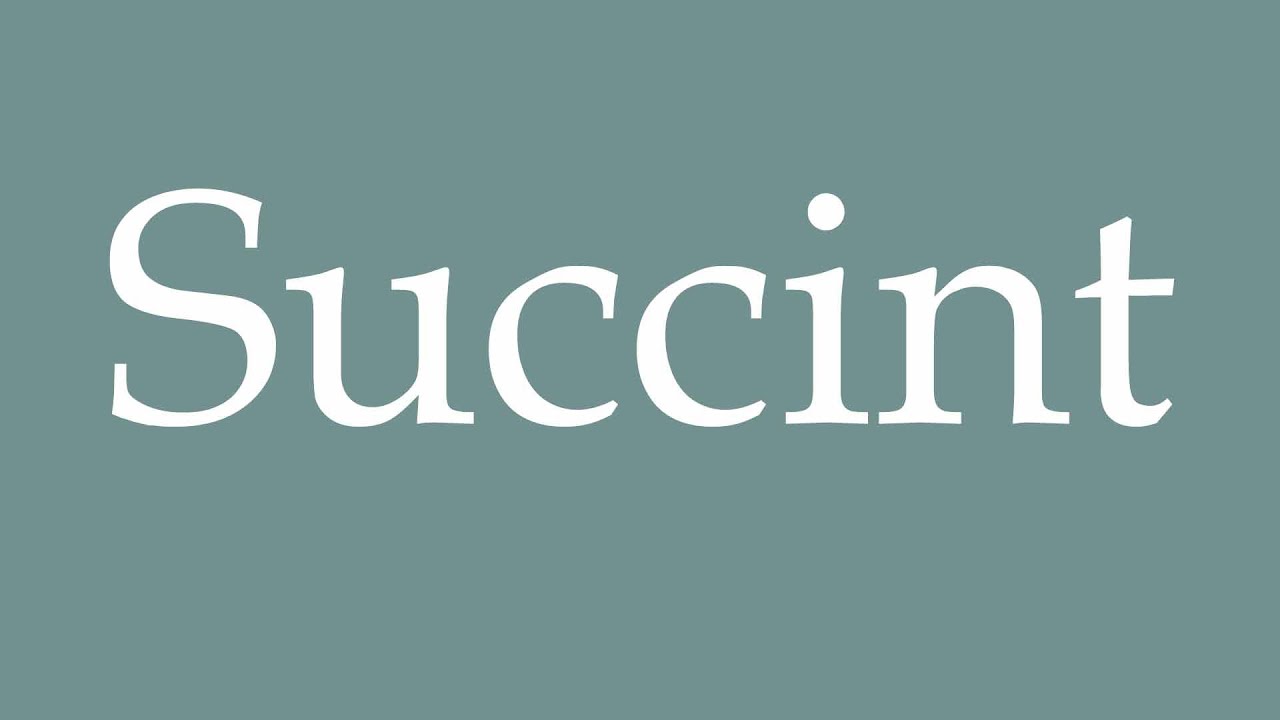 How to Pronounce ''Succint'' (Succinct) Correctly in French - YouTube