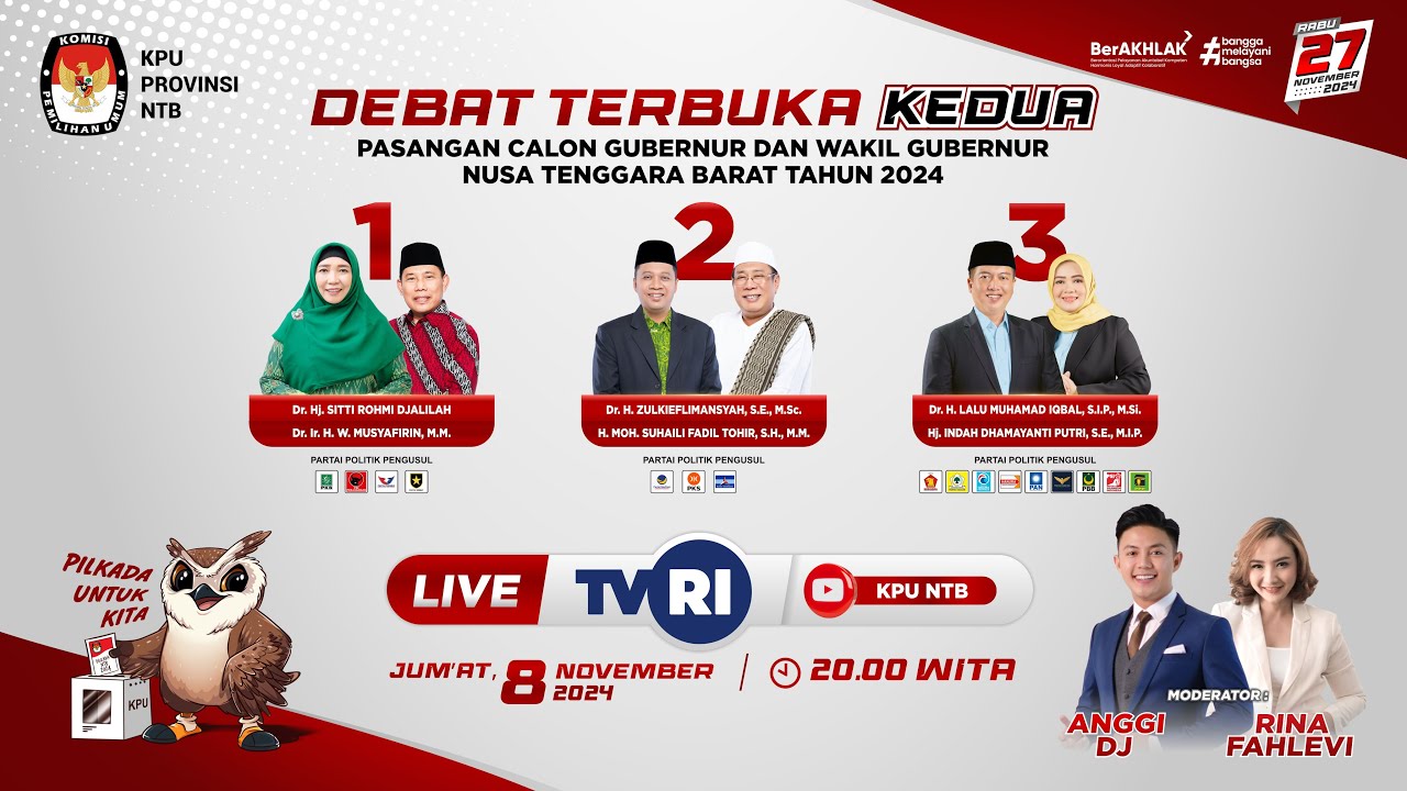 Debat Terbuka Kedua Pasangan Calon Gubernur dan Wakil Gubernur NTB ...