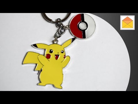 Pokemon Pikachu Poke Ball Metal Key Chain In Hand Review - YouTube