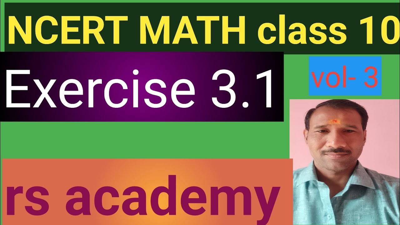 NCERT MATH class 10 chapter 3.1 question 4 - YouTube