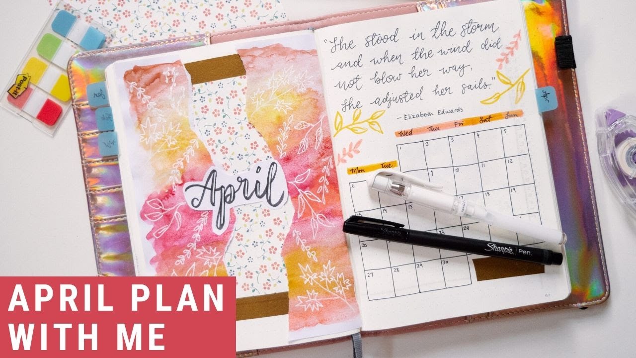 Plan With Me: April 2020 Autumn Bullet Journal Setup - YouTube