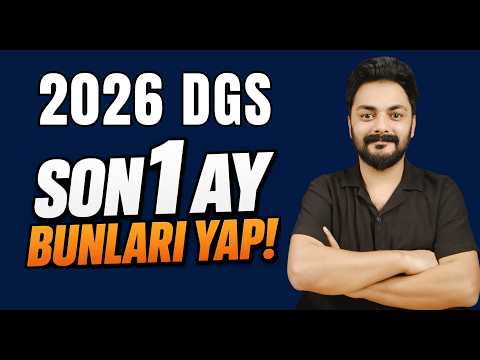 2026 DGS SON 1 AYDA KESİNLİKLE YAPMAN GEREKENLER