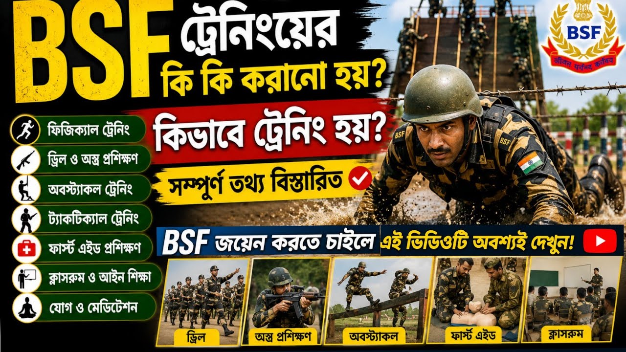 BSF TRAINING এ কি কি হয় | BSF BASIC TRAINING INFORMATION - YouTube
