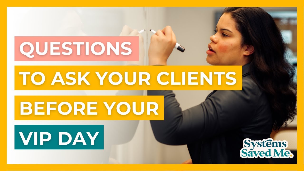 How to Ask the Right Questions for Your VIP Day to be a Success - YouTube