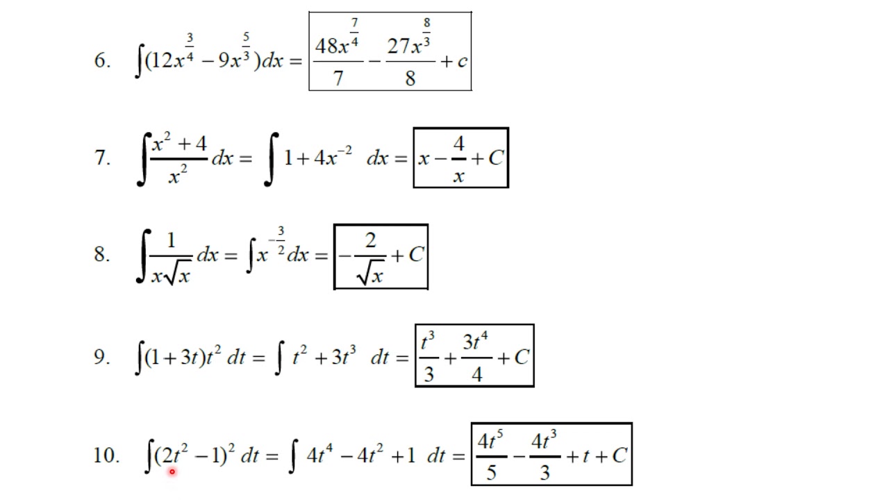 Rules Of Integration YouTube
