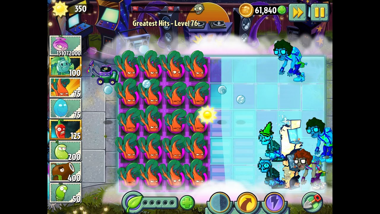 Plants vs Zombies 2 Greatest Hits Epic Hack - Level 76 - Zombies vs ...