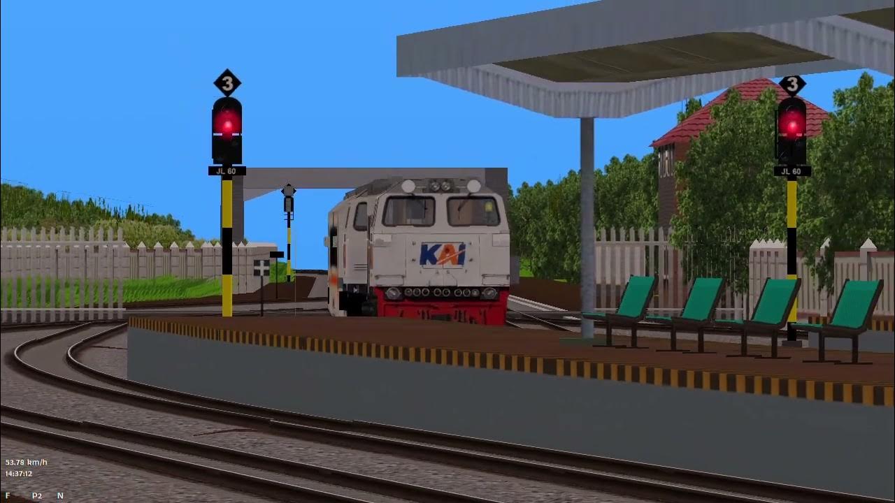 OpenBVE || Kereta Api Argo Cheribon Melintas Langsung Stasiun Cirebon ...