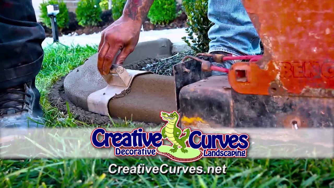 Custom Curbing by Creative Curves - YouTube