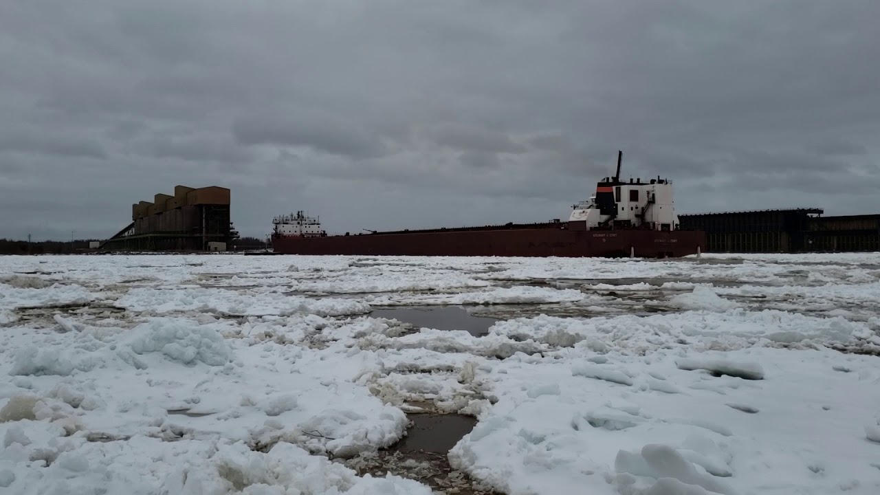 Hyperlapse video of the Stewart J Cort cargo ship parking at the ...
